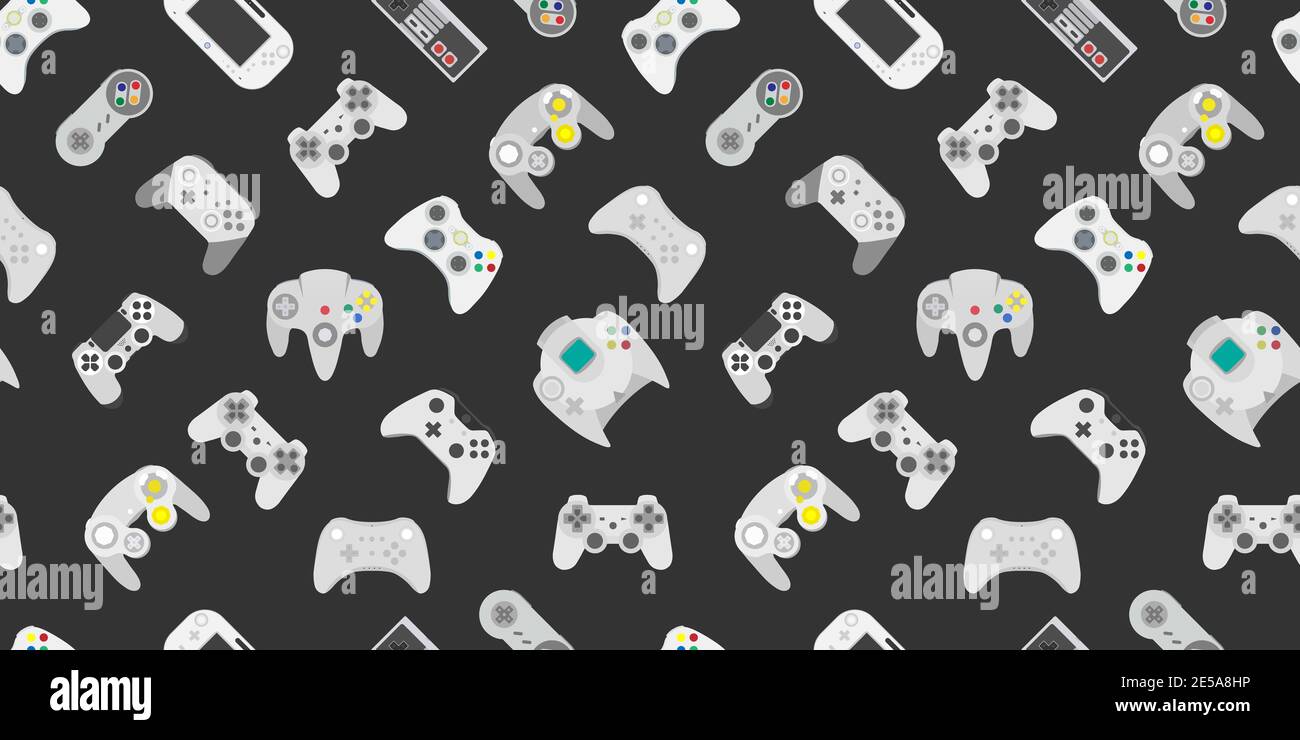 Video game controller gamepad background Gadgets and devices seamless ...