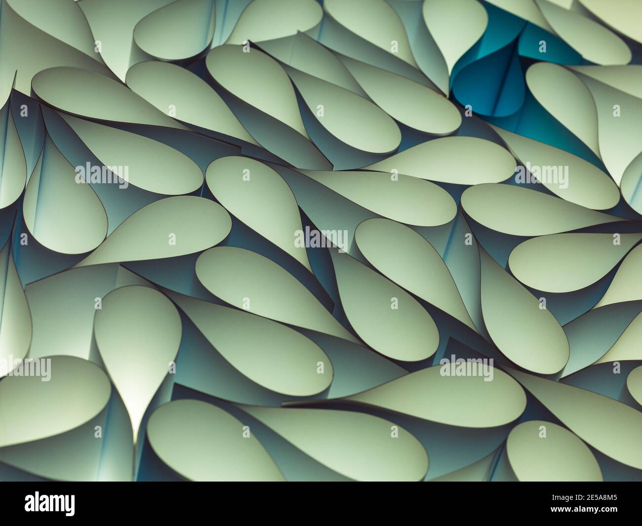 Abstract concept, blue fish in a pond. Backlit paper shapes Stock Photo ...