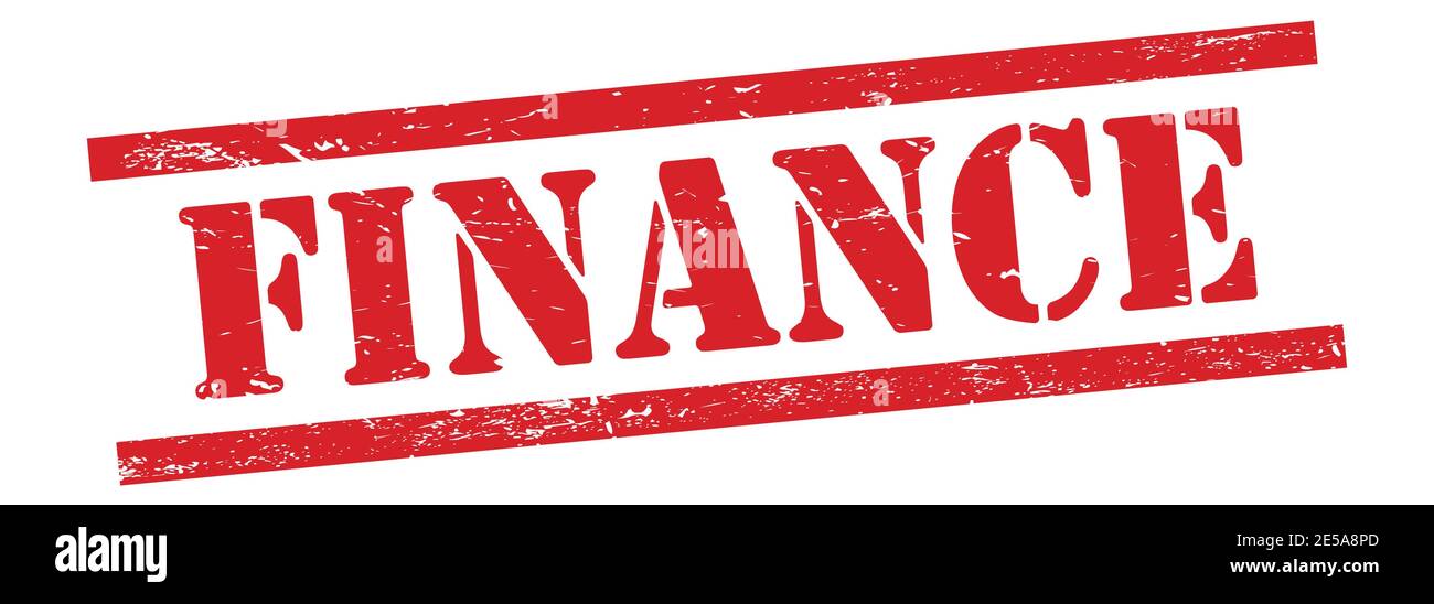 FINANCE text on red grungy vintage rubber stamp Stock Photo - Alamy