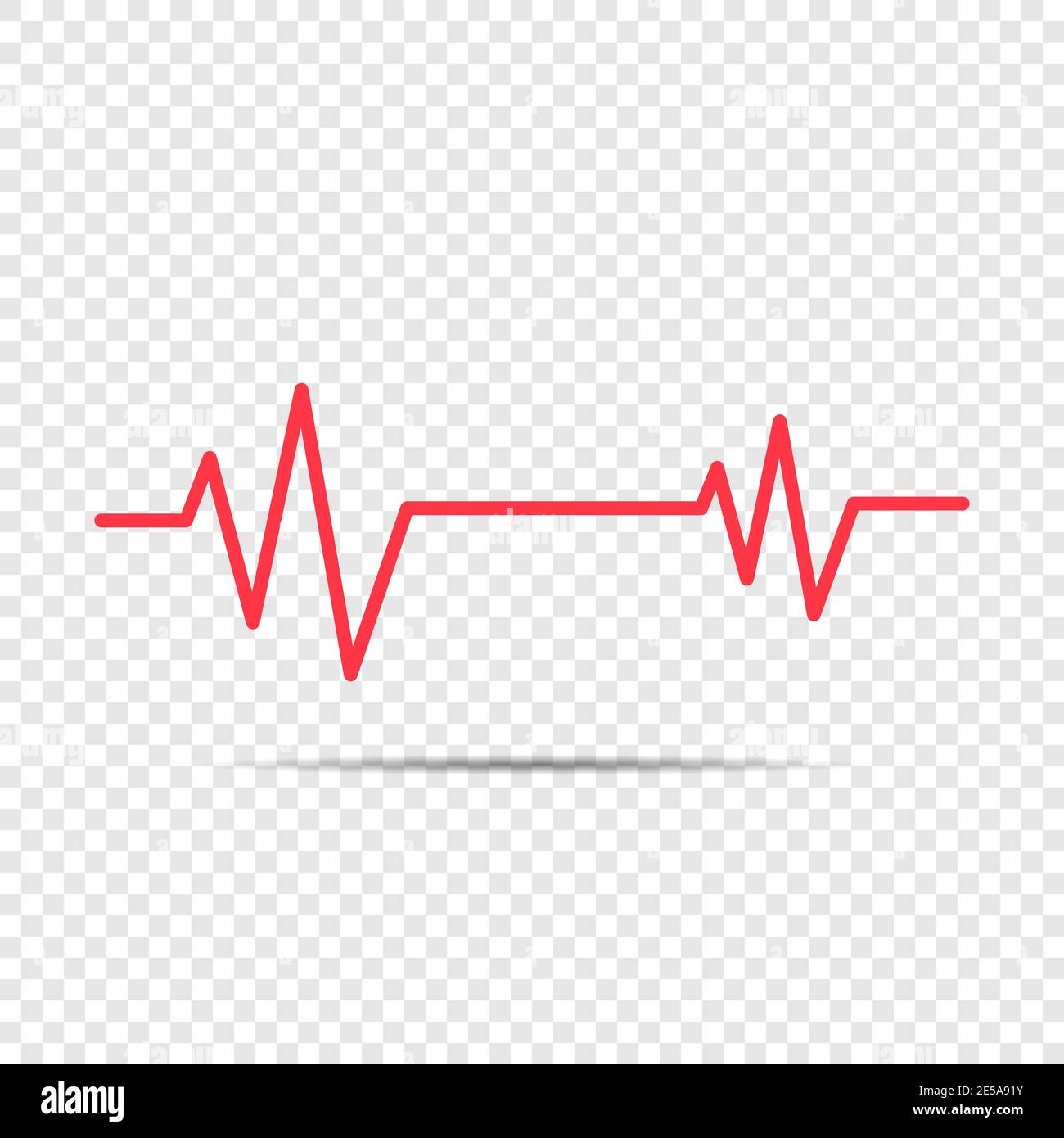 Heartbeat icon for medical apps, Heartbeat icon in flat style Stock ...