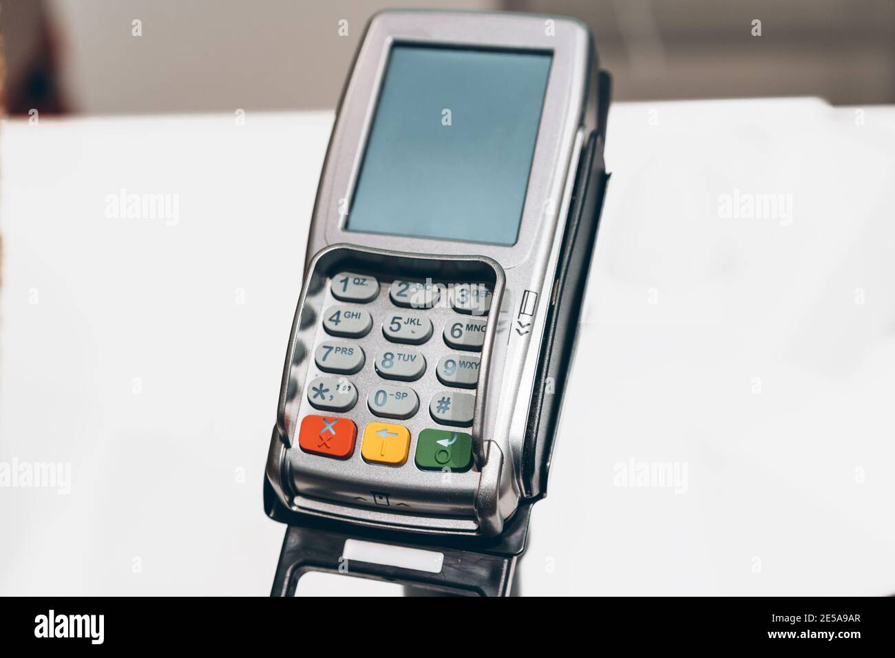 Credit card payment terminal in a shop Stock Photo - Alamy