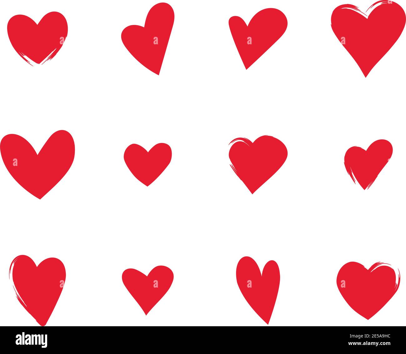 Set of red hearts of different shapes Stock Vector Image & Art - Alamy