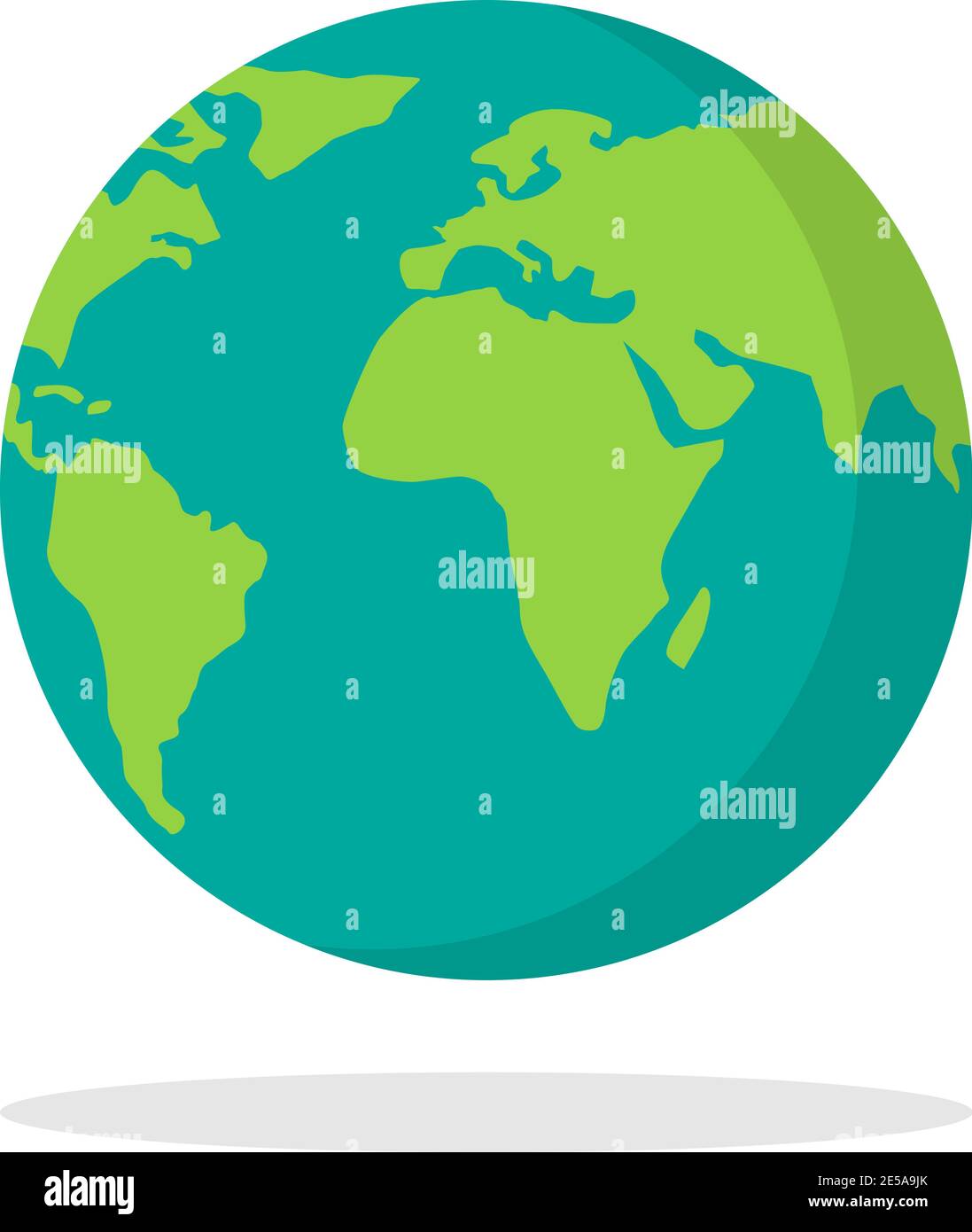 Earth - Vector icon earth globe with shadow Stock Vector Image & Art ...