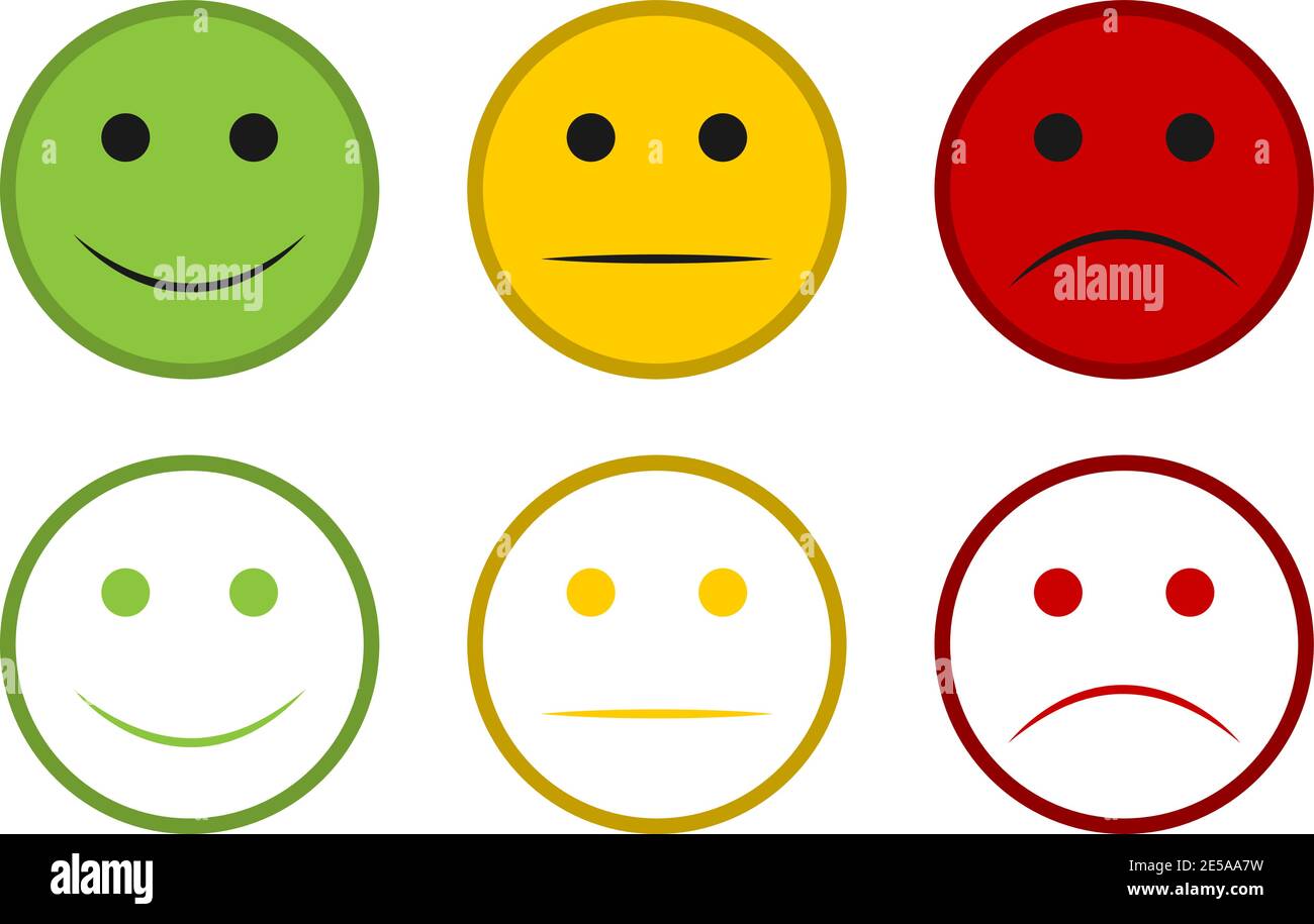 Scale of emotions from red to green Stock Vector Image & Art - Alamy