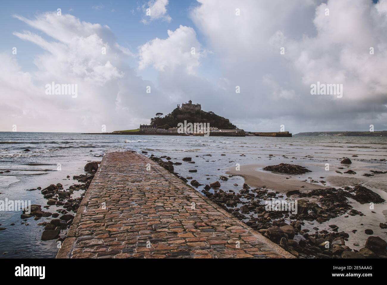 Brick walkway to St Michael’s Mount Stock Photo - Alamy