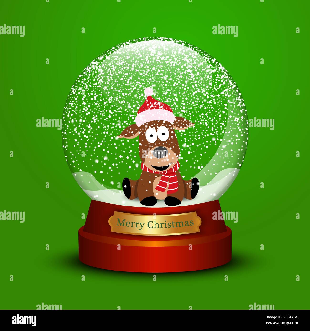 Animal snow globe Stock Vector Images - Alamy
