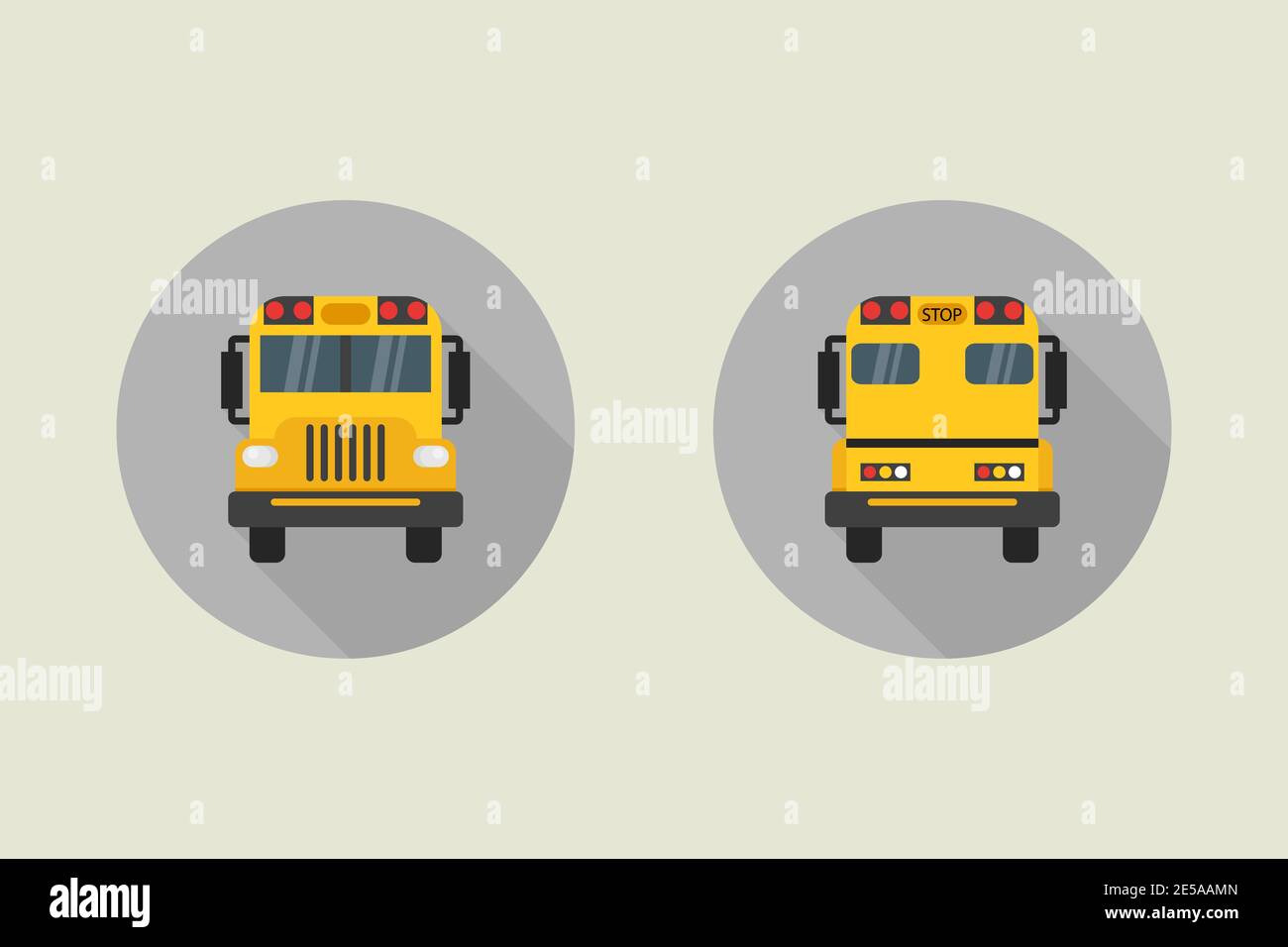 School bus vector icon in flat style Stock Vector Image & Art - Alamy