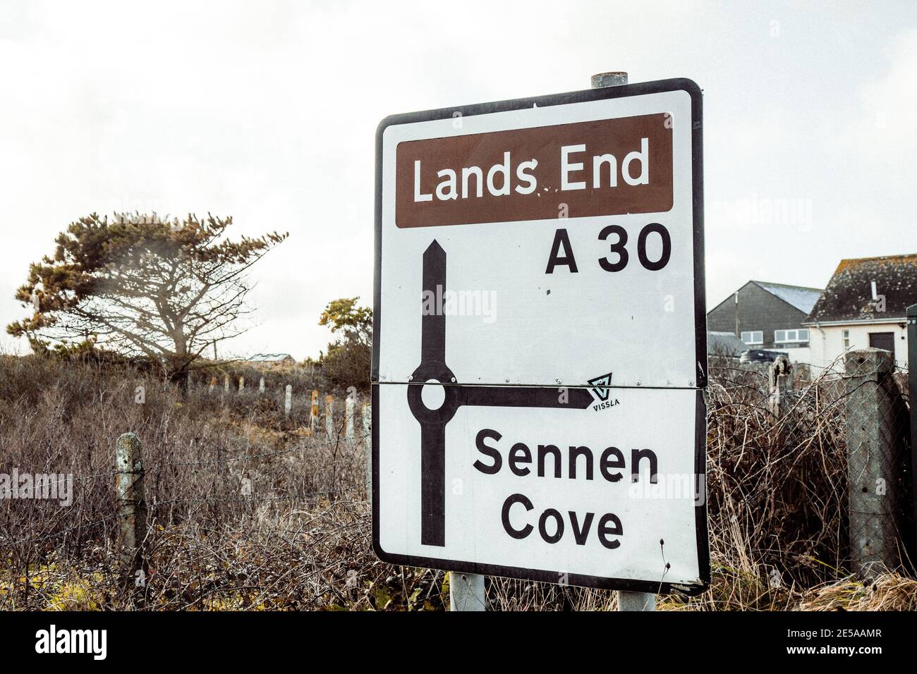 Lands end road sign hi-res stock photography and images - Alamy
