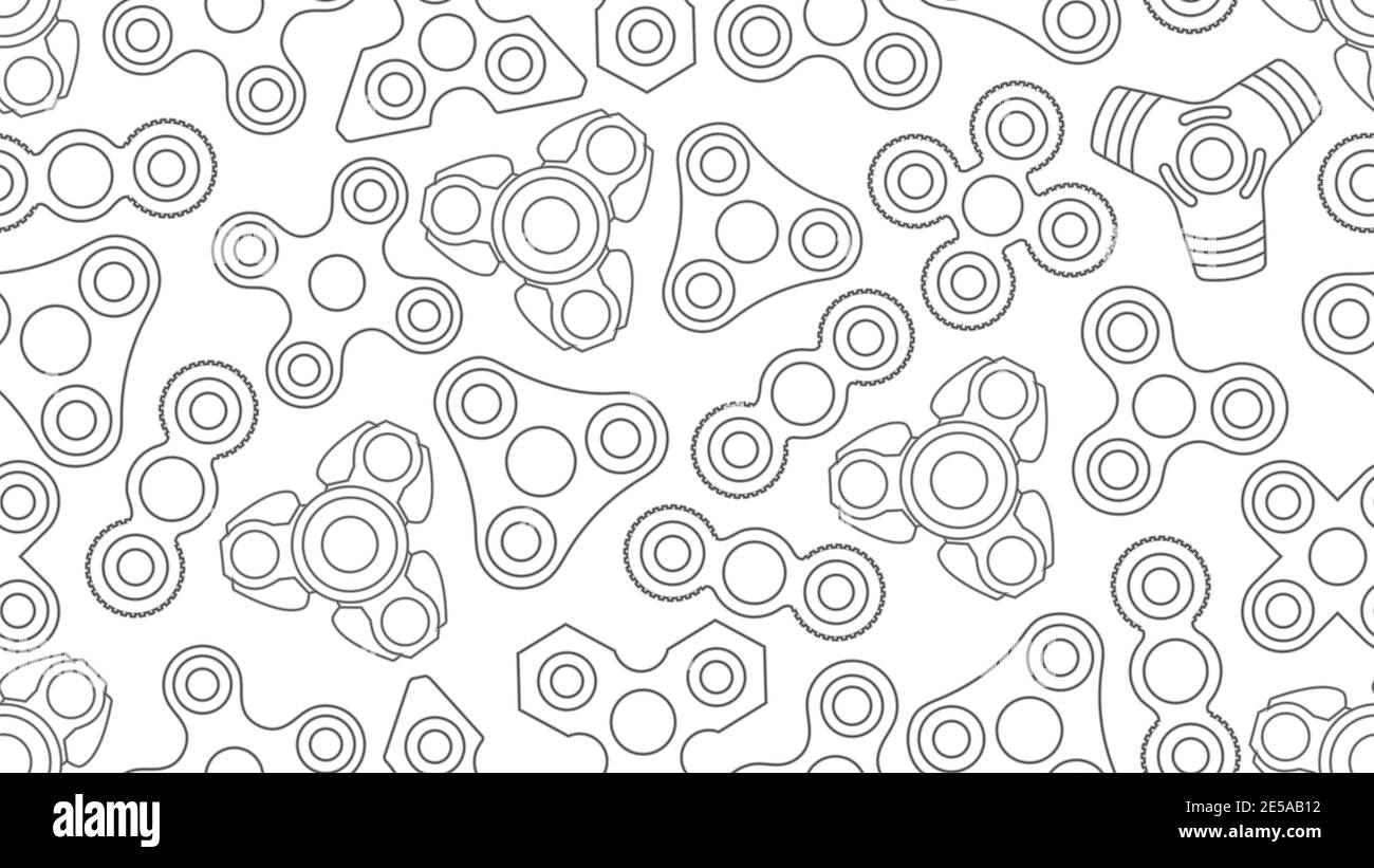 Hand fidget spinner stress relief toy seamless pattern Stock Photo - Alamy