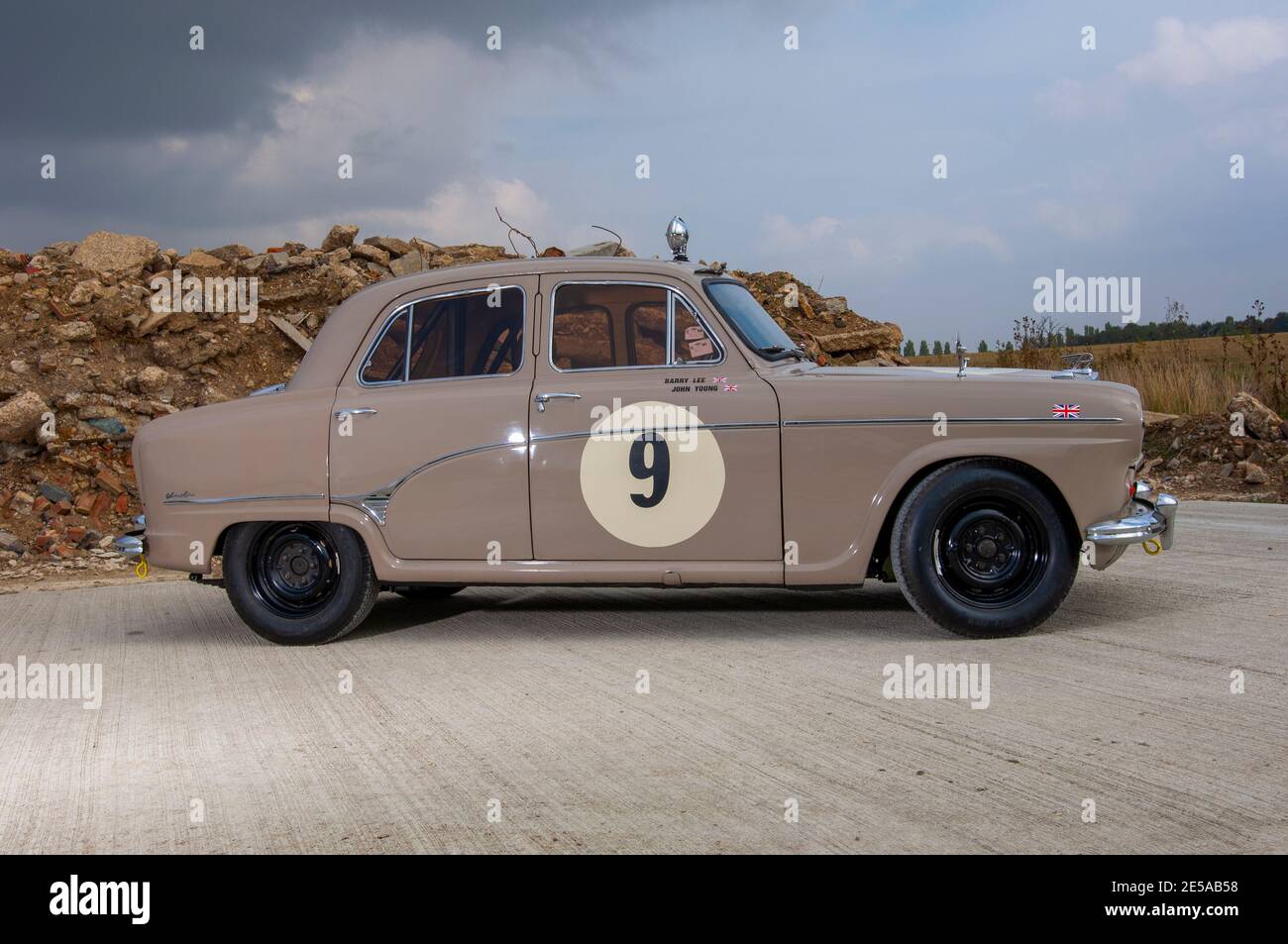 Austin A90 Six Overdrive classic rally car Stock Photo - Alamy