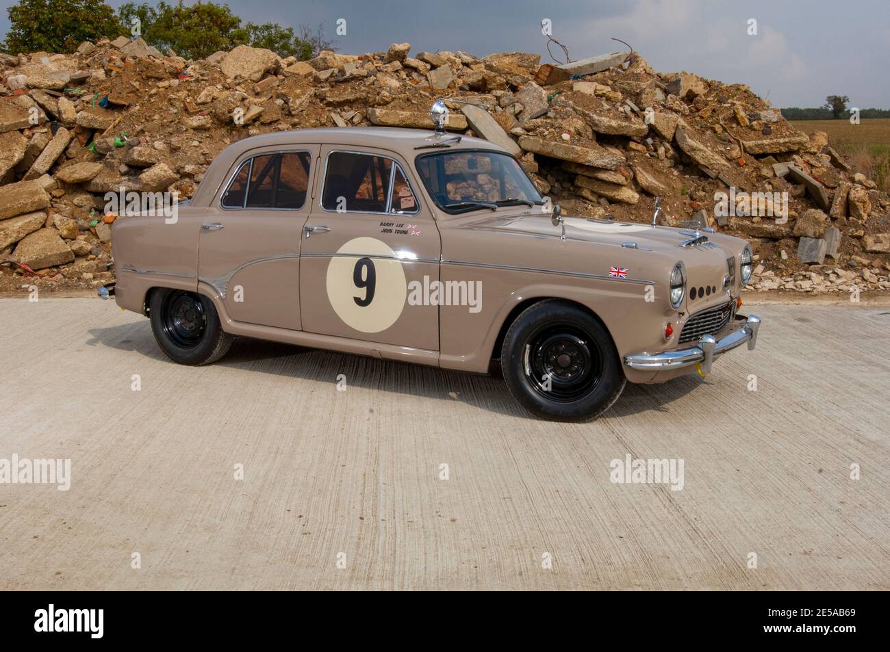 Austin A90 Six Overdrive classic rally car Stock Photo - Alamy