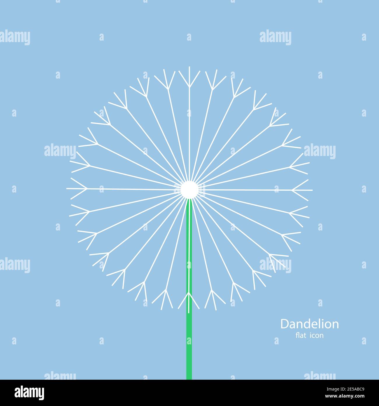 Dandelion in black white Stock Vector Images - Alamy