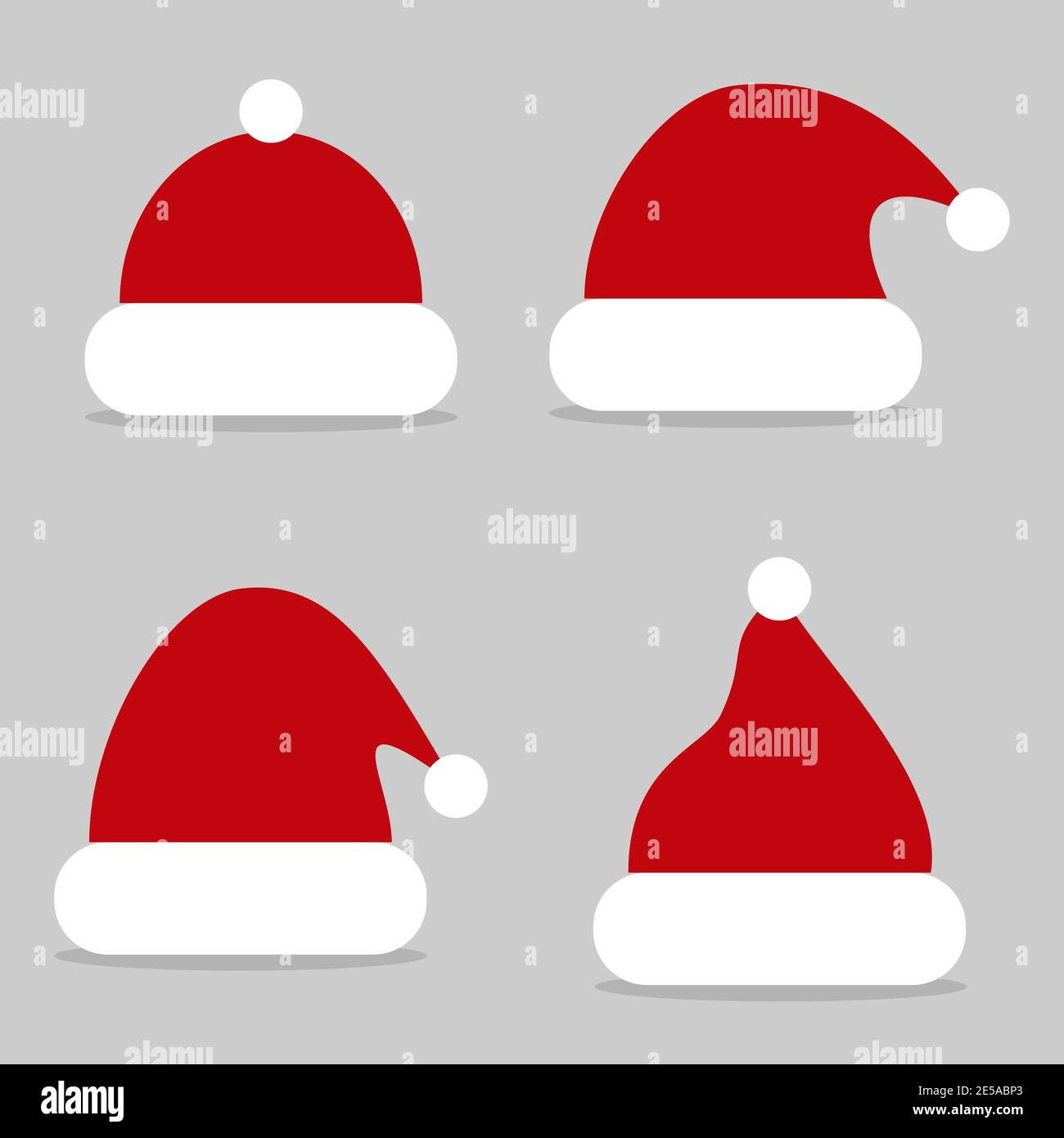 Close up red christmas hats Stock Vector Images - Alamy
