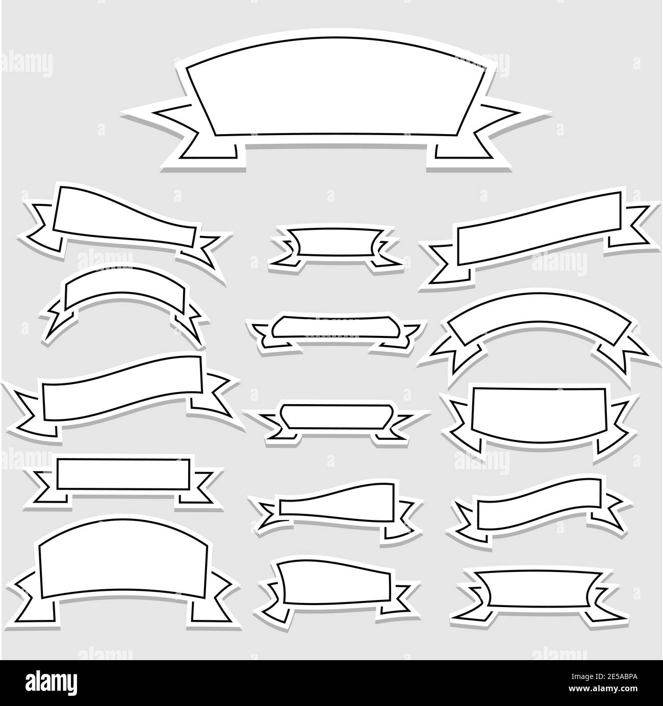 Set of vector banner ribbons in flat style Stock Vector Image & Art - Alamy