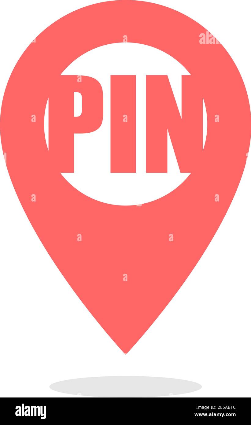 Pin - Vector icon location pin. Map pin icon red color Stock Vector ...