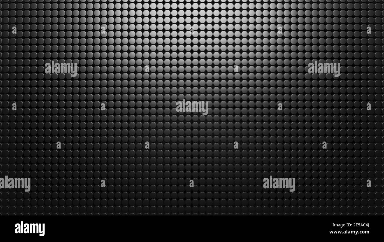 black metal background of small circles. Pattern mesh abstract 3d ...