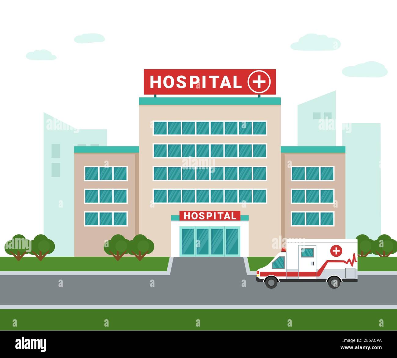 Medical hospital building outside Stock Vector Image & Art - Alamy