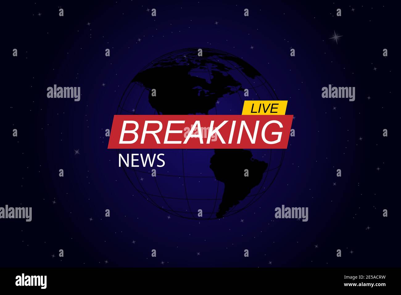 Breaking News. Globe earth on blue background Stock Vector Image & Art ...