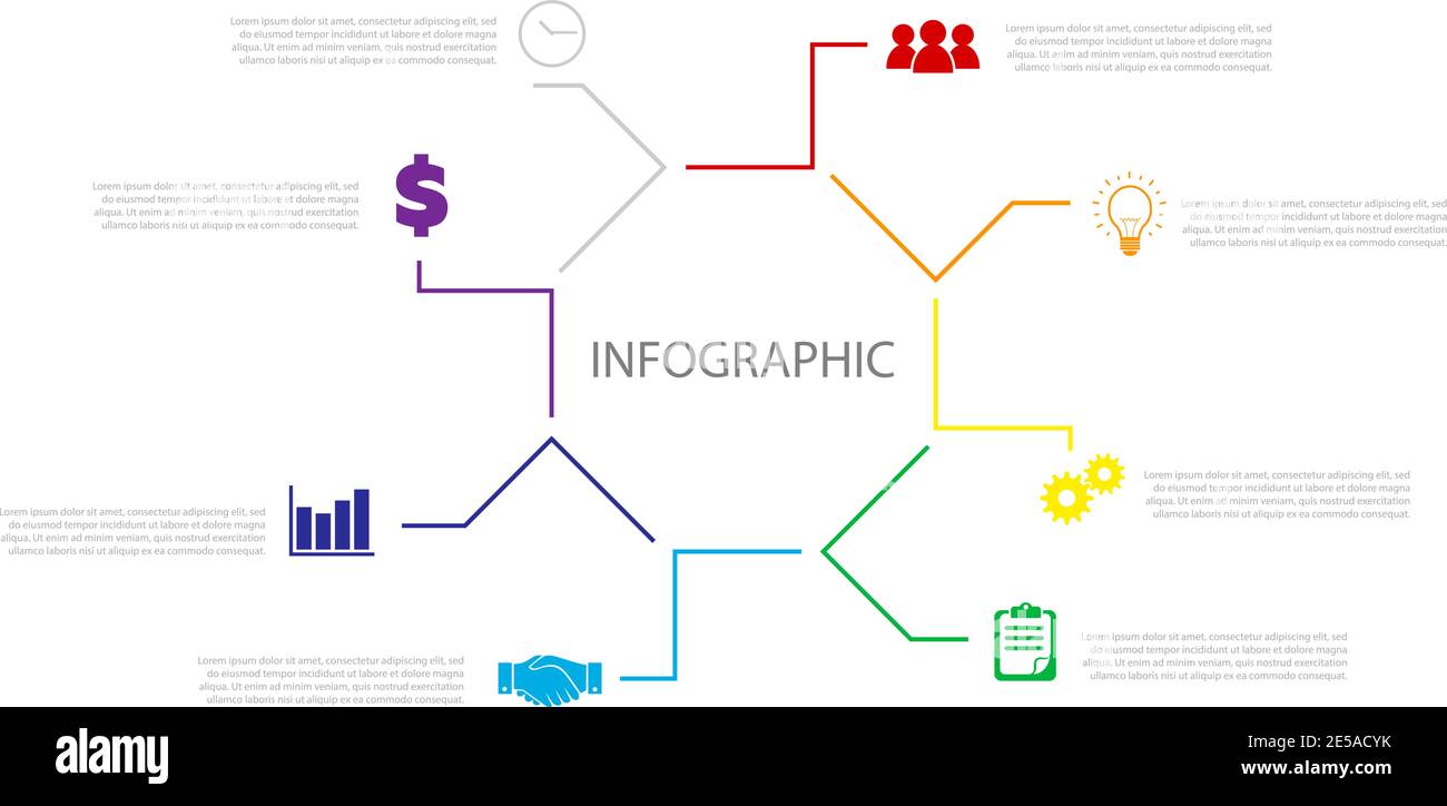 Colorful vector infographic in flat design on blank background. Eps10 ...