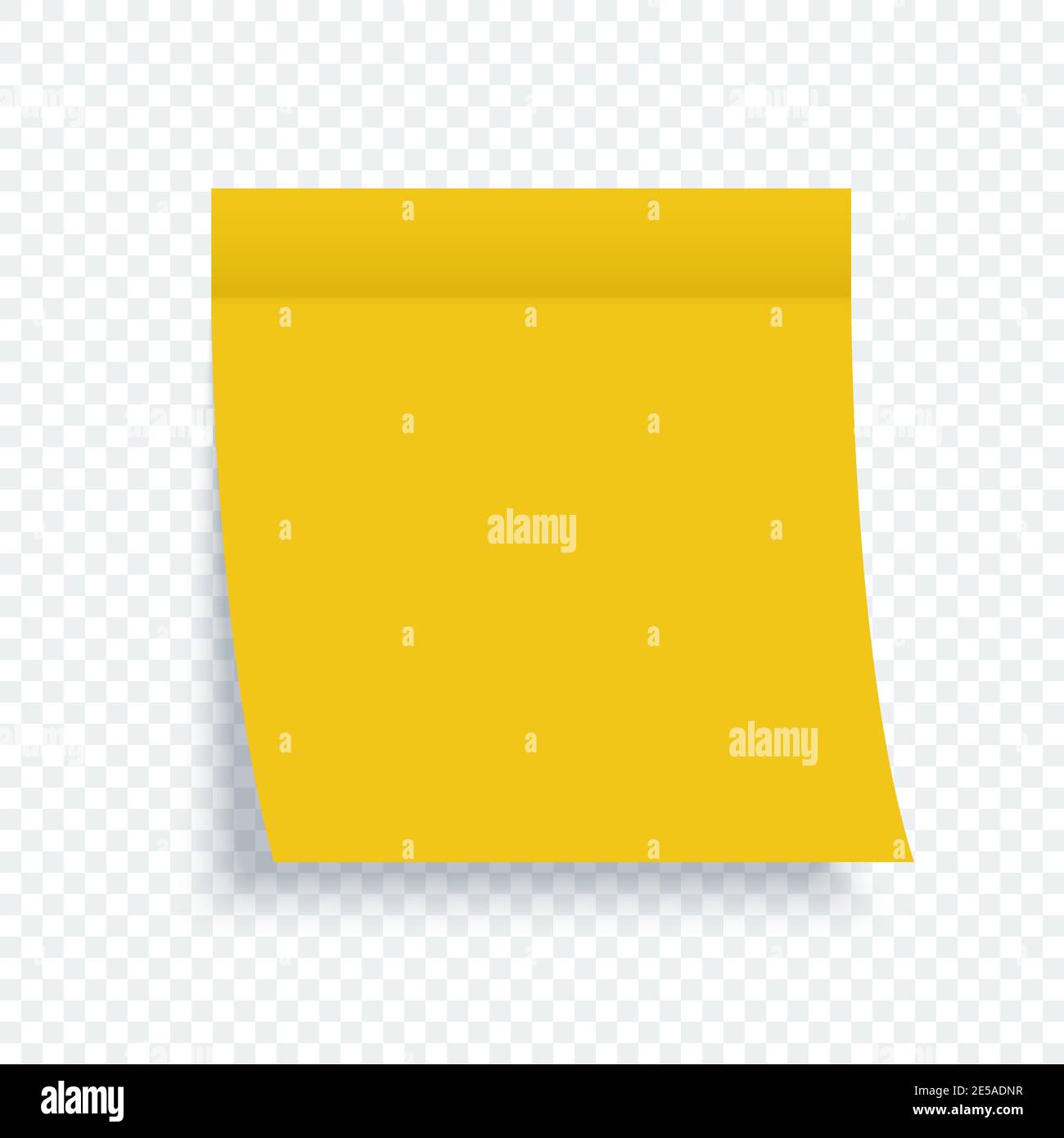 Yellow stick note. Yellow paper art sticker with shadow on transparent ...