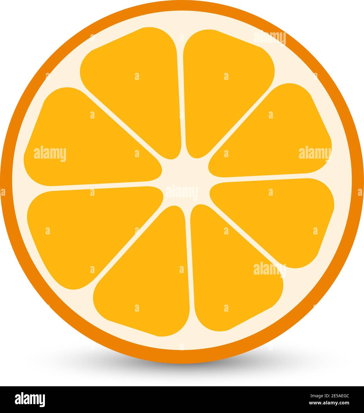 Cross section of orange slice Stock Vector Images - Alamy