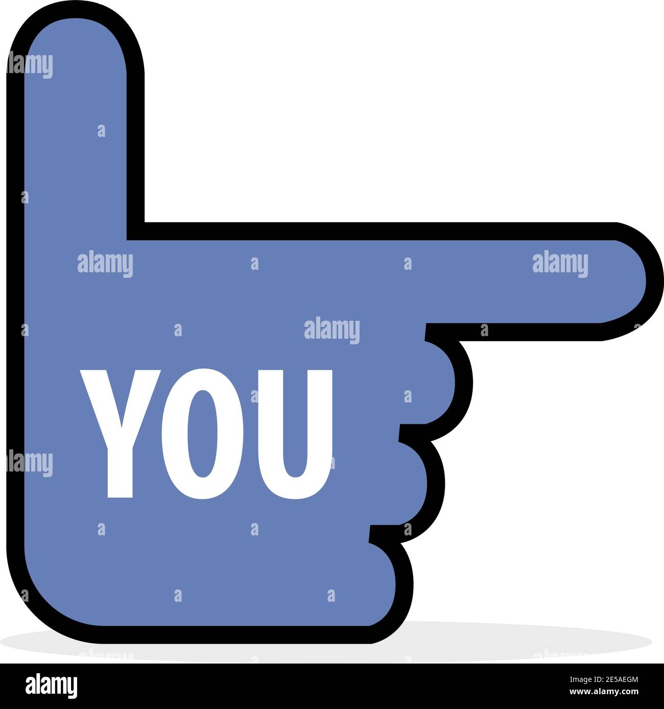 Finger pointing at you in flat style with shadow Stock Vector Image ...