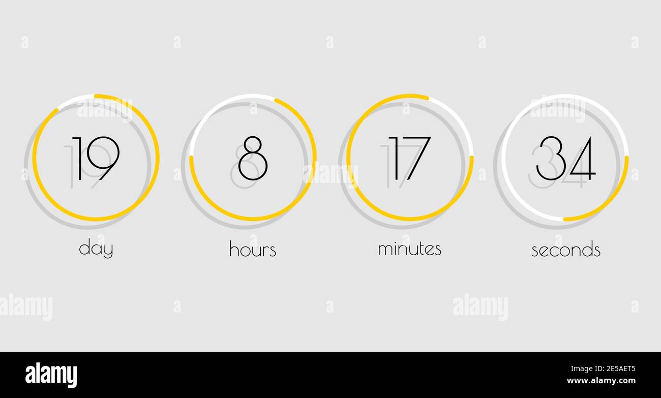 Outline countdown timer date flat hi-res stock photography and images ...