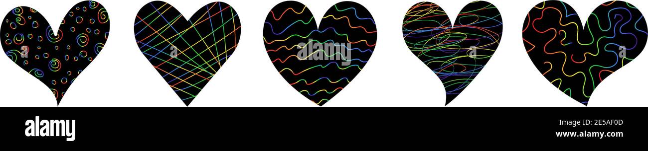 Patterns of hearts Cut Out Stock Images & Pictures - Alamy