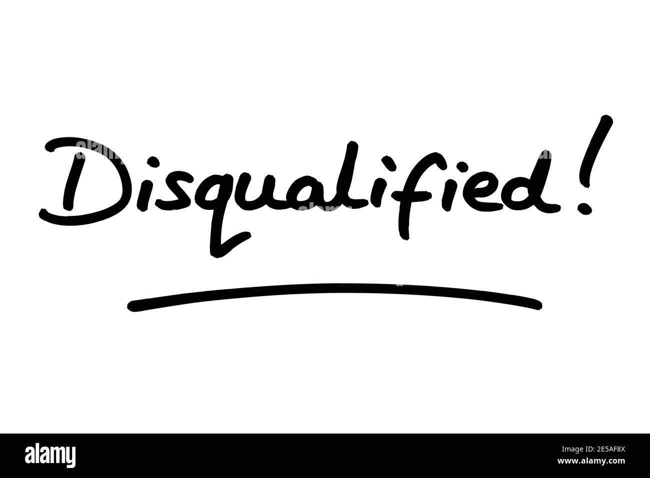 Disqualified sign hi-res stock photography and images - Alamy
