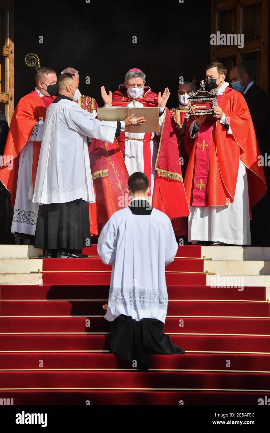 Celebrations of the Sainte Devote at the Cathedral of Monaco, on ...