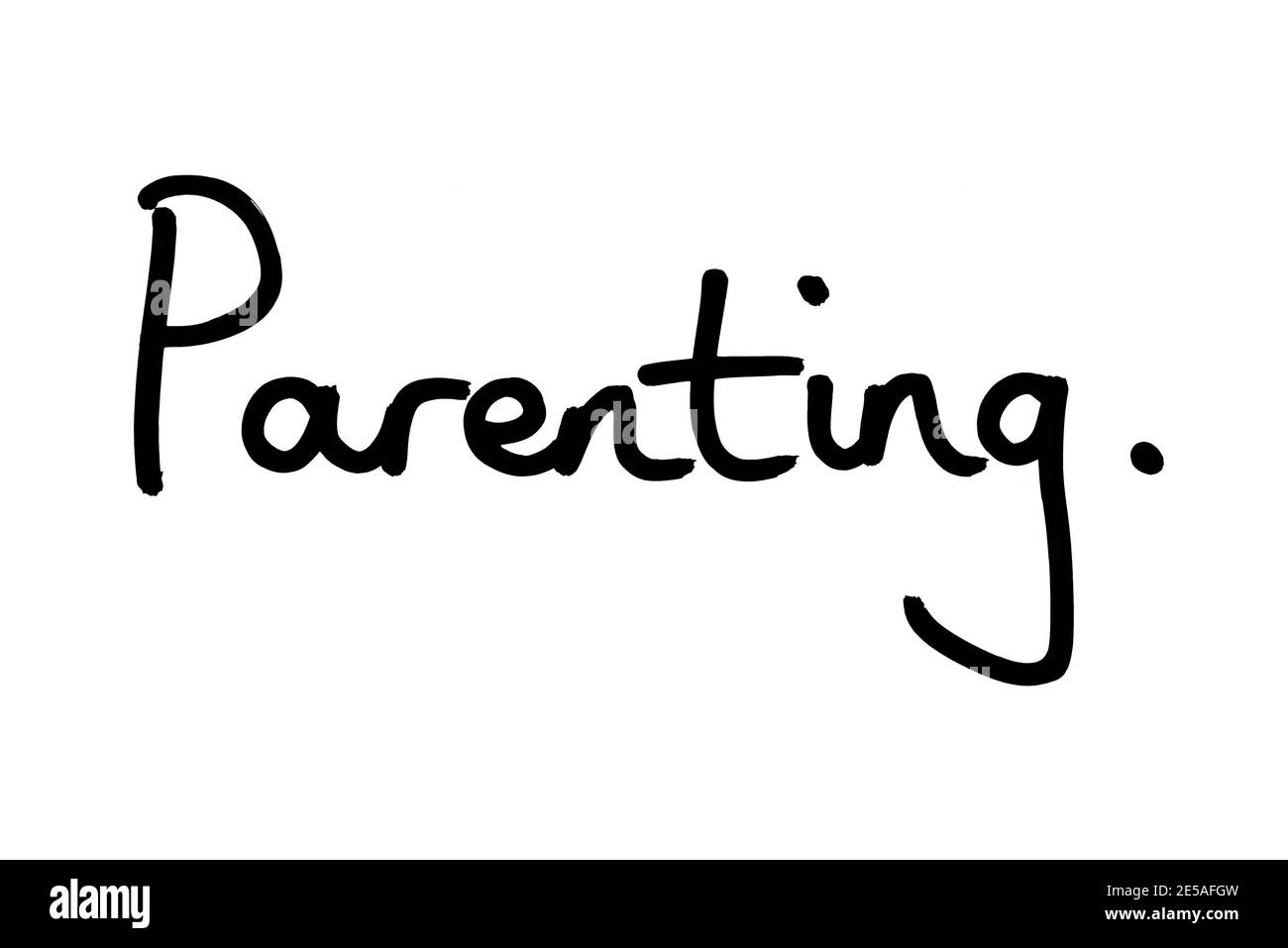 The word Parenting, handwritten on a white background Stock Photo - Alamy
