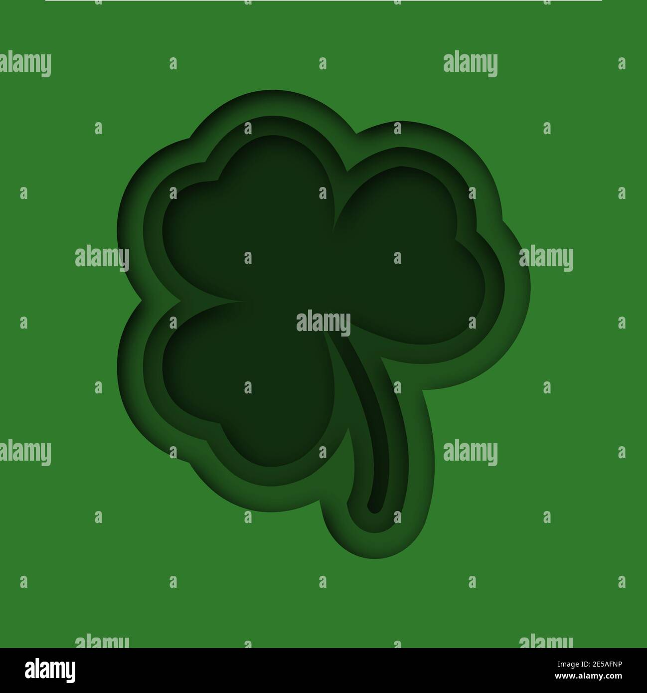 Paper art of cloverleaf. 3d illustration cloverleaf on St. Patricks Day ...