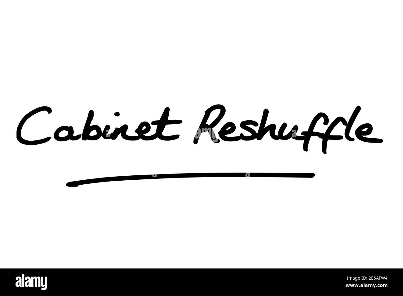 Cabinet Reshuffle, handwritten on a white background Stock Photo - Alamy