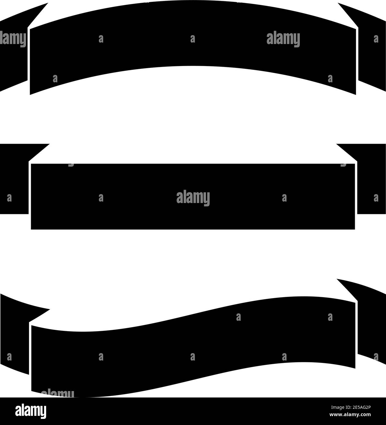 Flat ribbons Black and White Stock Photos & Images - Alamy