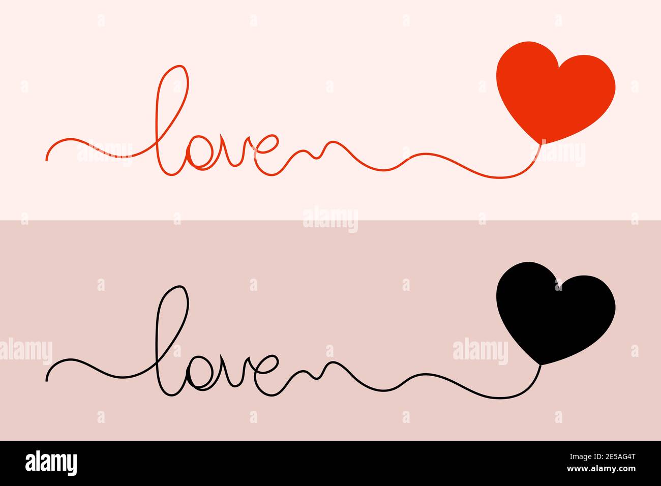 Logo Love. Word Love with a heart, two options. Red and black. Eps10 ...