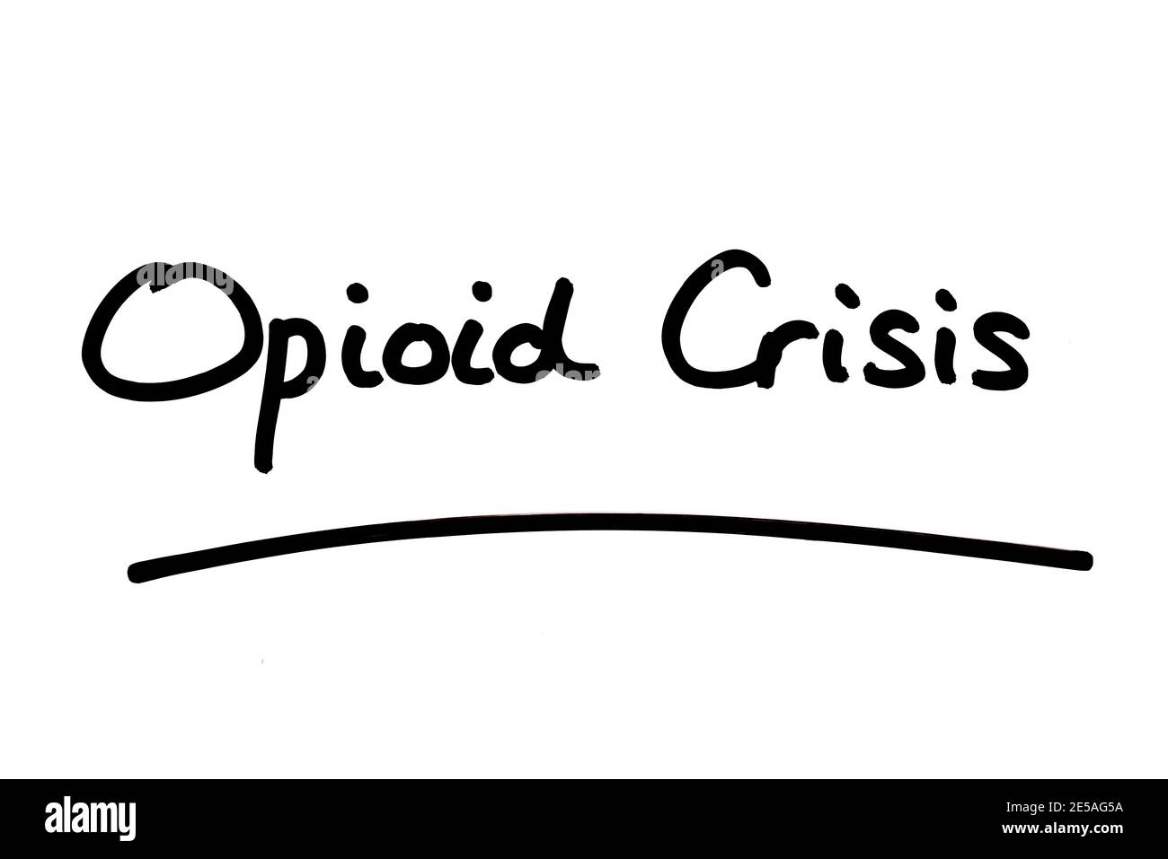 Opioid Crisis, handwritten on a white background Stock Photo - Alamy