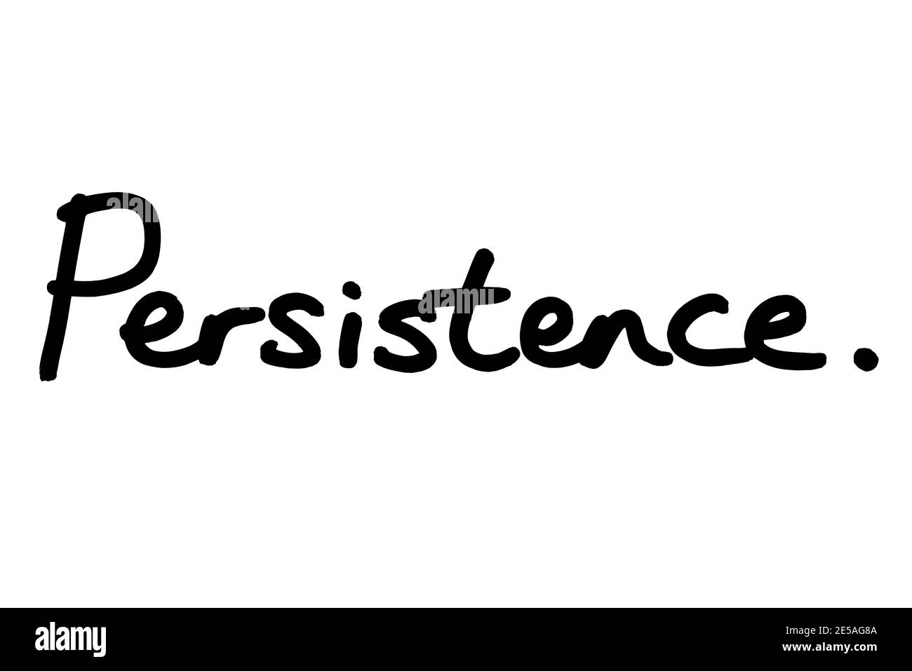 The word Persistence, handwritten on a white background Stock Photo - Alamy