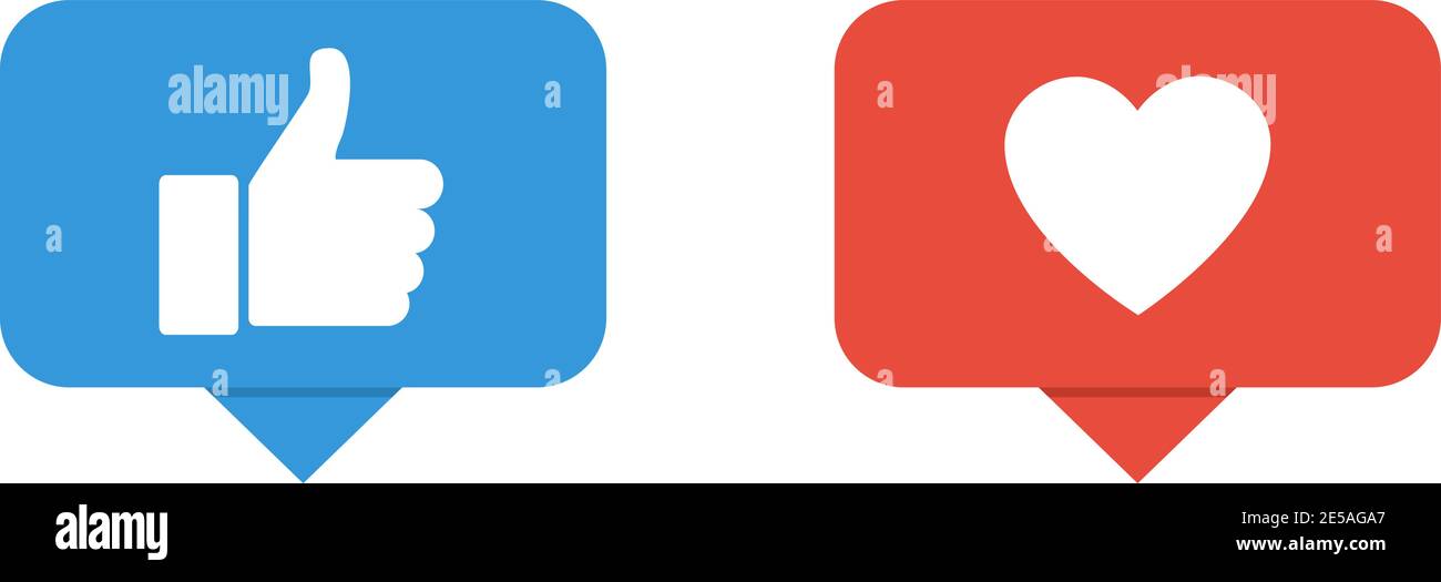 Hand like button. Heart button icon. Buttons for social networks Stock ...