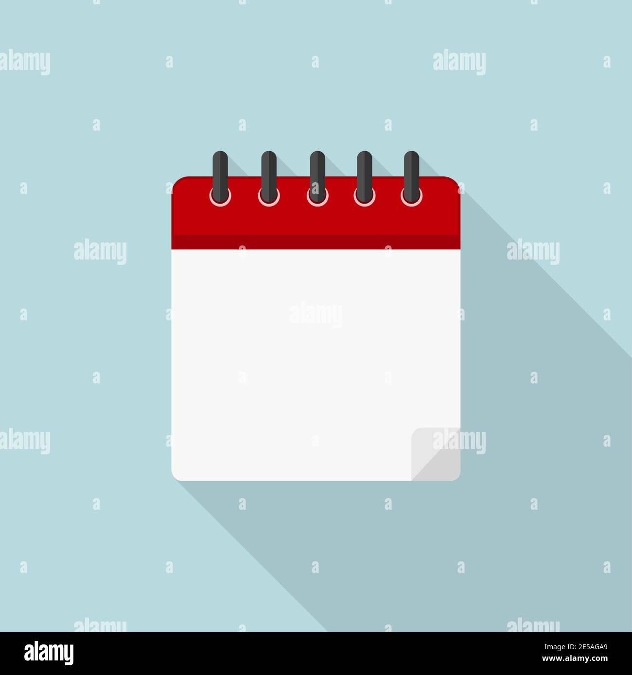template empty calendar with shadow in flat design. Eps10 Stock Vector ...