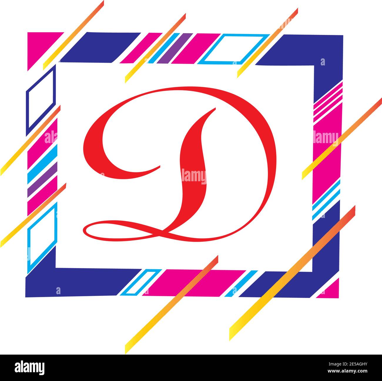 Vector illustration letter D Stock Vector Image & Art - Alamy