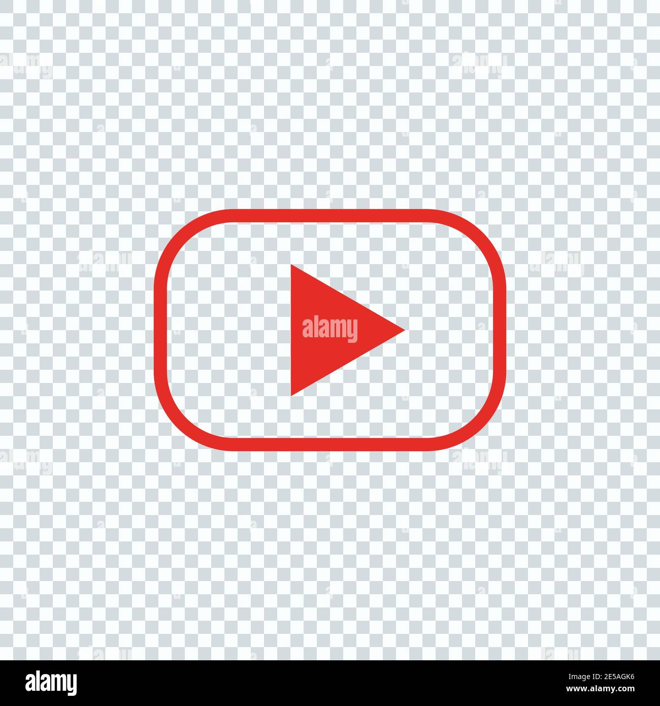 Red button for video player. Line design Stock Vector Image & Art - Alamy
