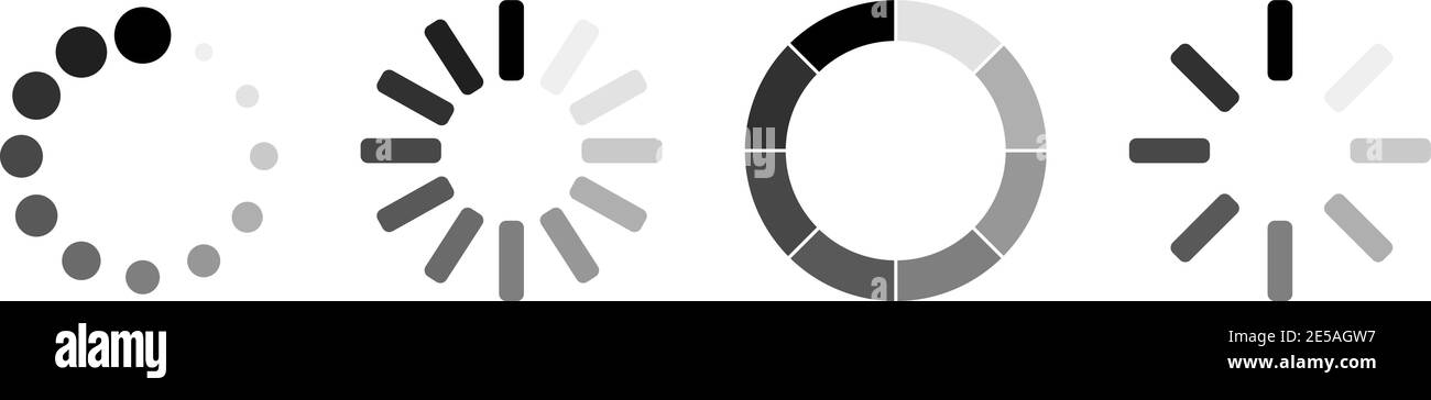 set of loading icons. load. load bar icons Stock Vector Image & Art - Alamy