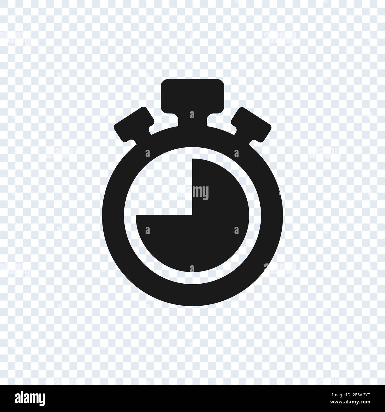 Chronometer vector icon on transparent background. Stopwatch vector ...