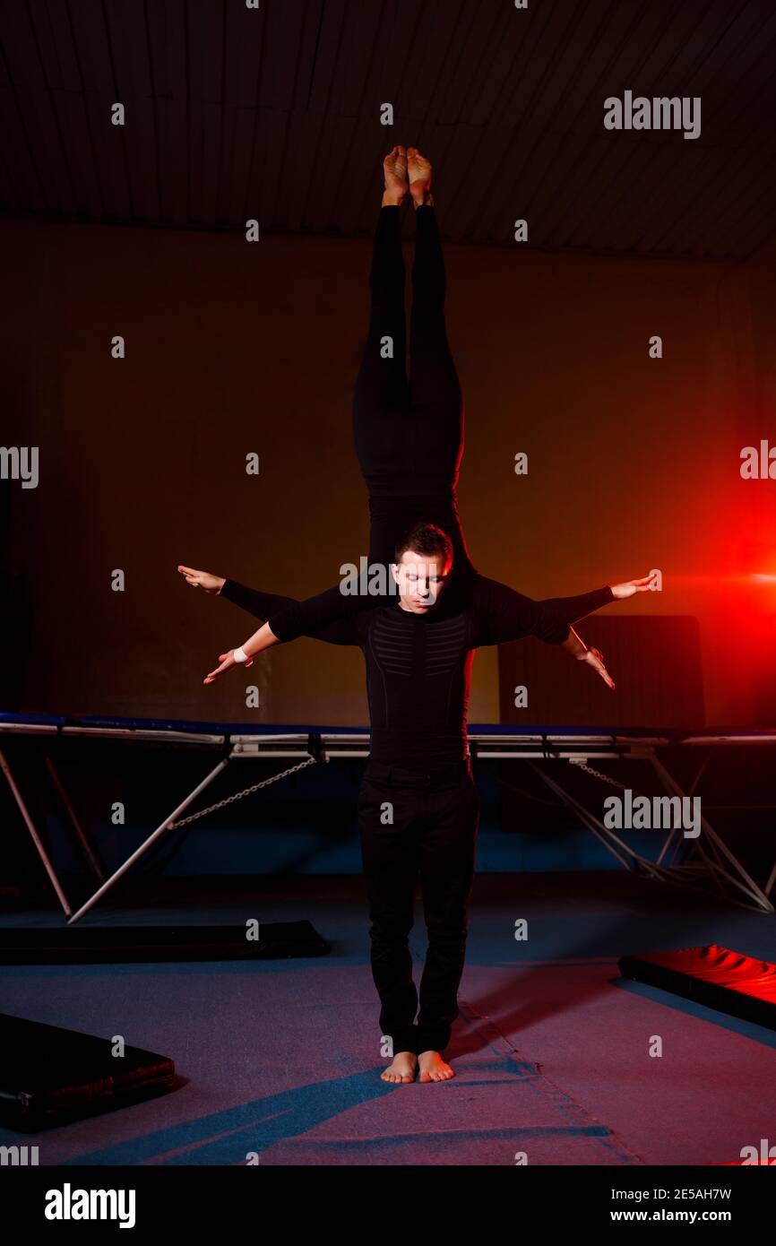 Girl performing a handstand hi-res stock photography and images - Alamy