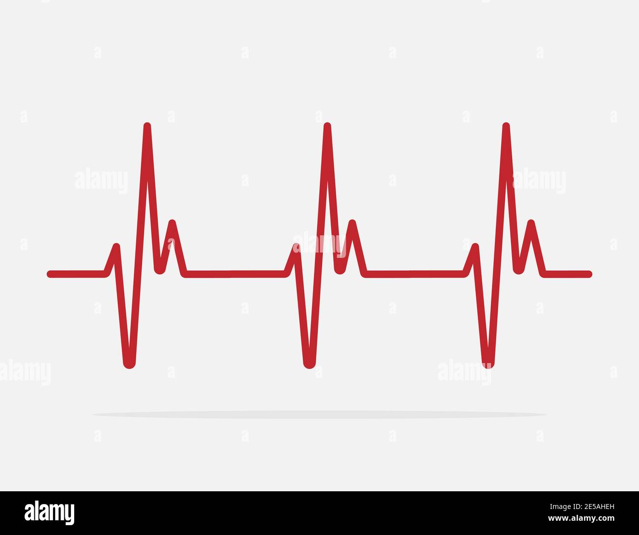 red heartbeat line vector icon in flat design. Eps10 Stock Vector Image ...