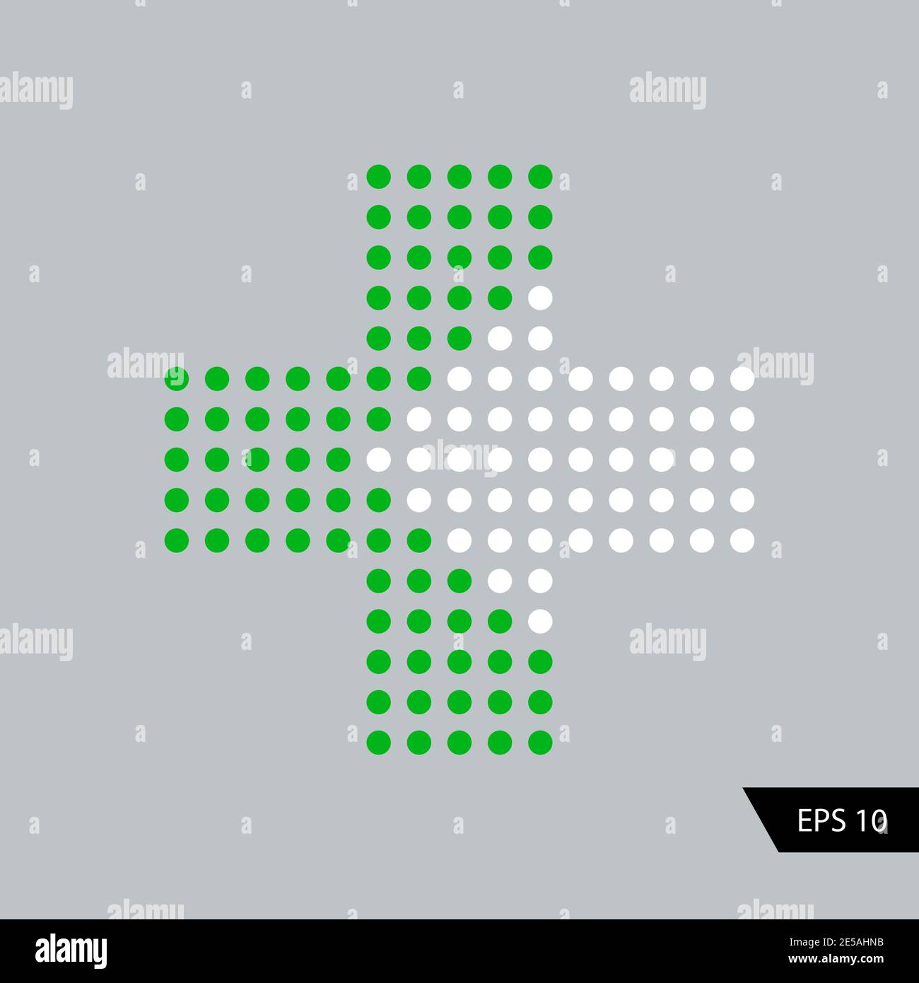 Plus with arrow in dots design. Green plus and white arrow Stock Vector ...