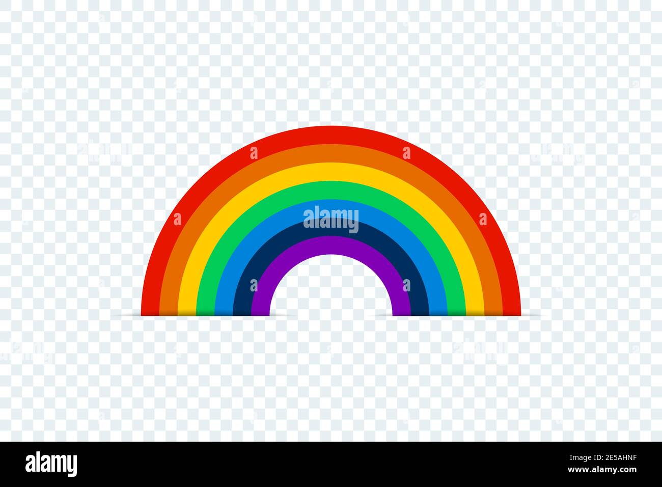 Color Rainbow with shadow on transparent background Stock Vector Image ...