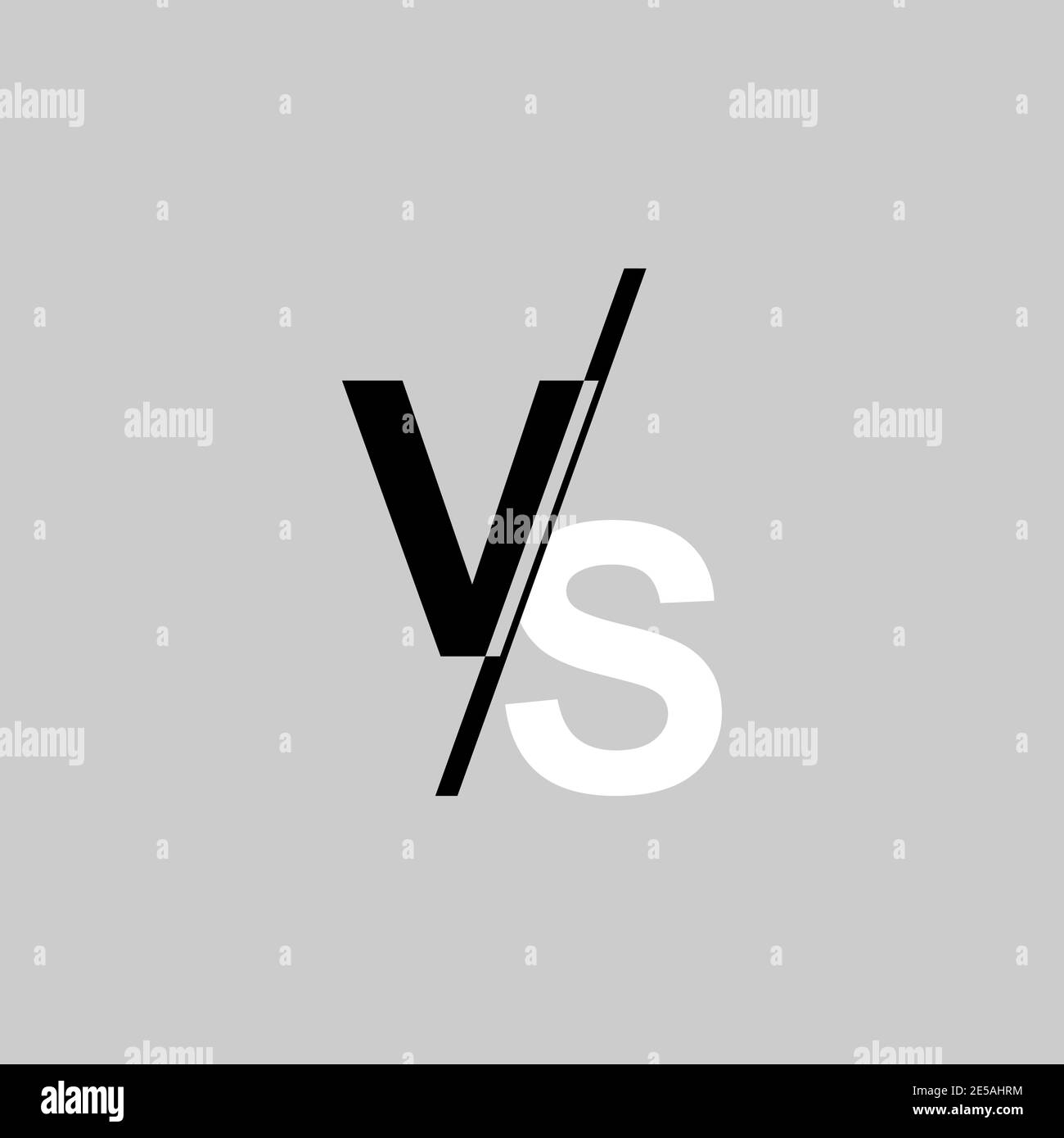 Versus VS letters. VS vector icon. Versus icon on gray background ...