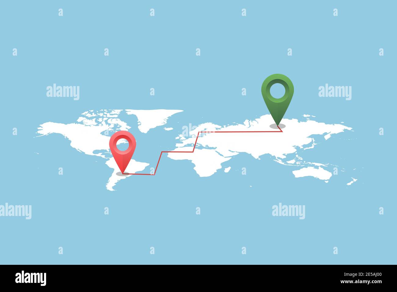 Gps navigation around the world. Location on the map. Eps10 Stock ...