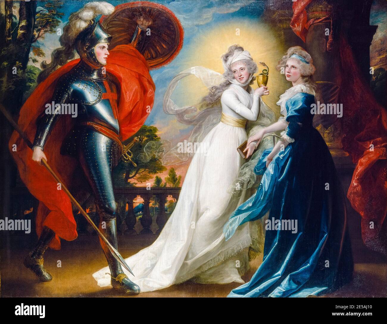 John Singleton Copley, painting, The Red Cross Knight, 1793 Stock Photo ...
